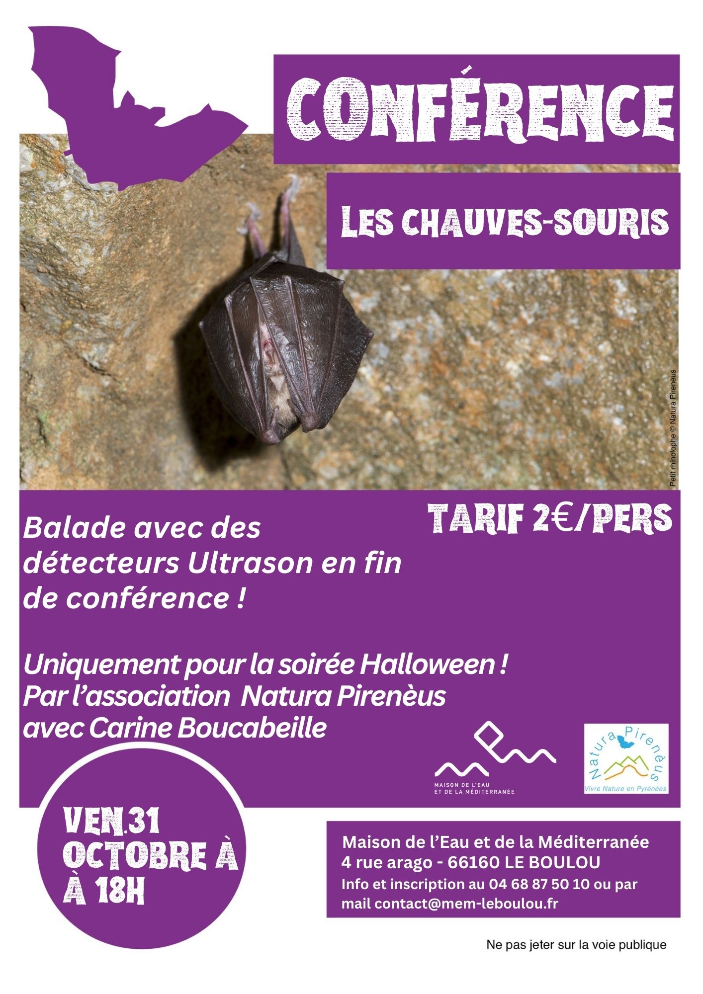 CONFERENCE SUR LES CHAUVES SOURIS | LE BOULOU | Débat / Conférence