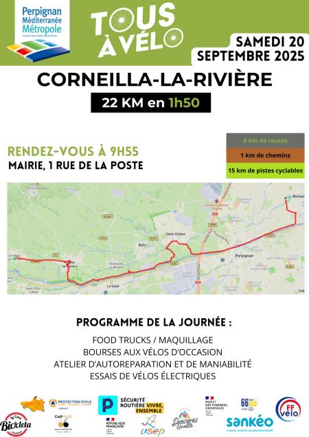 TOUS À VELO, FAMILIAL, FESTIF | CORNEILLA-LA-RIVIERE | Manifestation ...