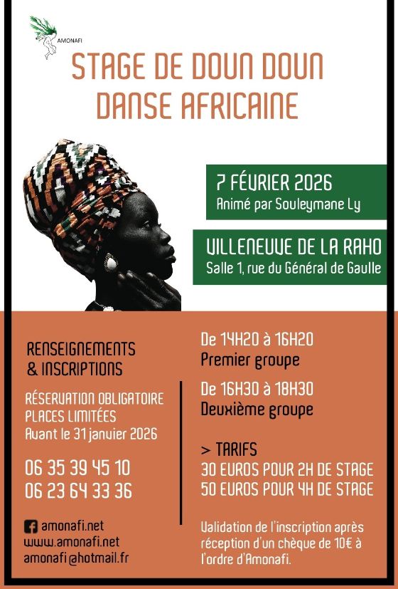 DANSE AFRICAINE - STAGE DE DOUN DOUN - Destination Perpignan