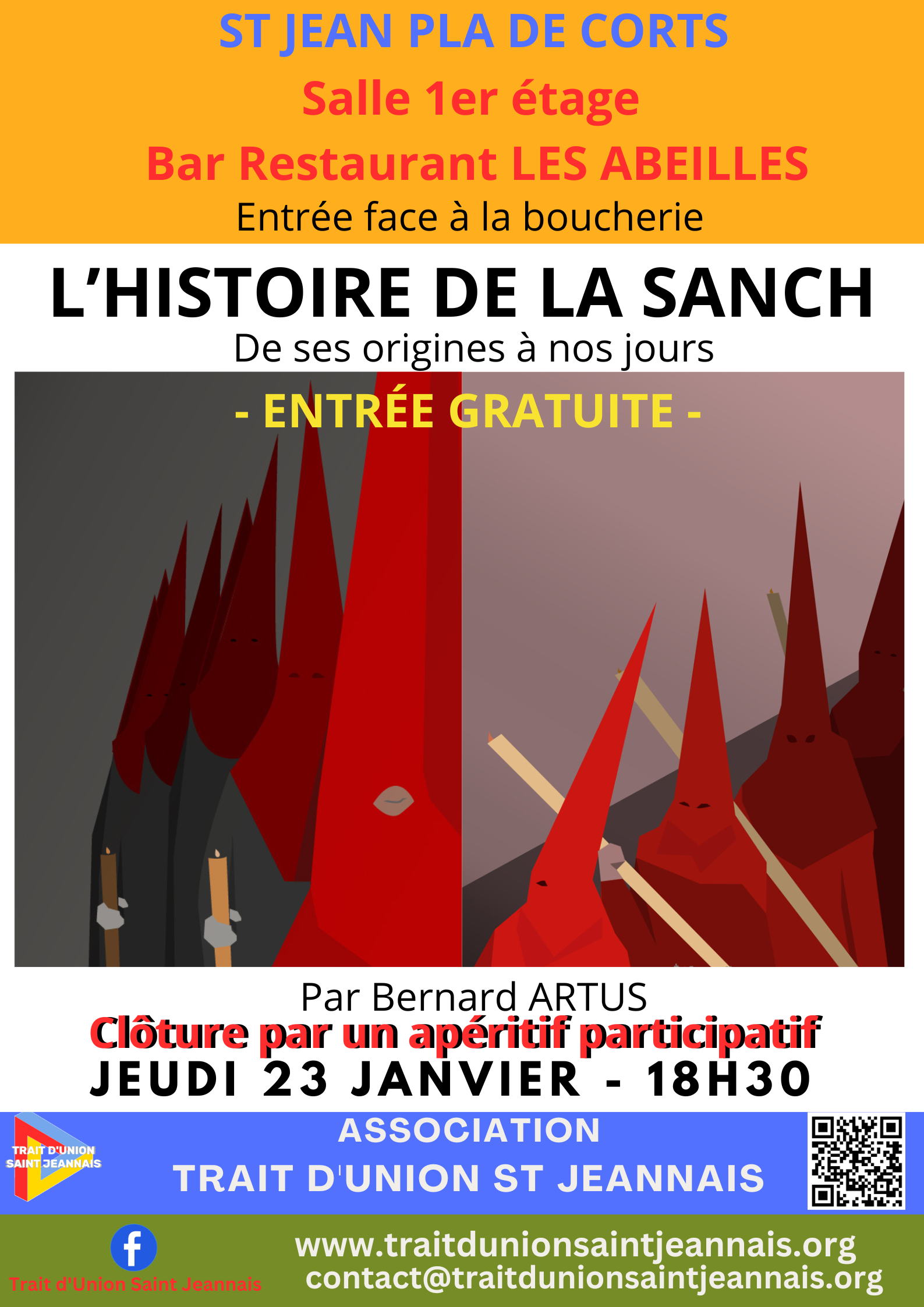 L'HISTOIRE DE LA SANCH | SAINT-JEAN-PLA-DE-CORTS | Débat / Conférence